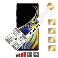 Speed ZX-Four Galaxy Note 9 Quadruple Dual SIM card adapter Android for ...