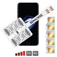 WX-Five 7 - Multi dual SIM case adapter for iPhone 7 - 4G 3G compatible ...